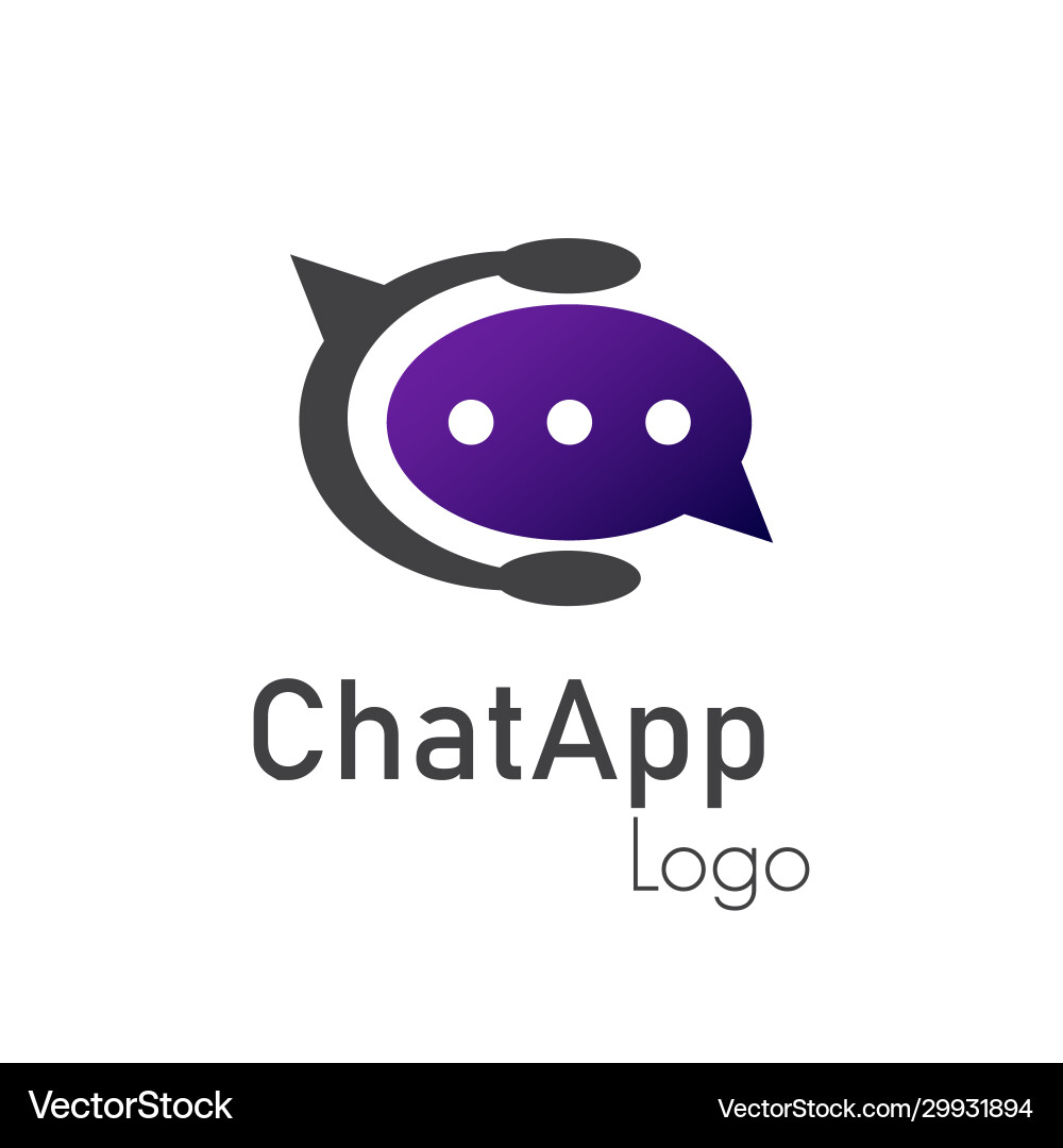 Chat app logo Royalty Free Vector Image - VectorStock