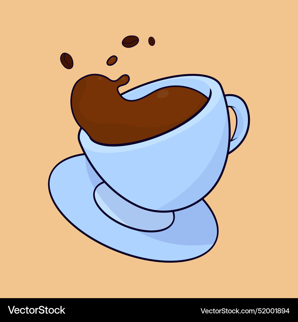 Fresh morning coffee icon Royalty Free Vector Image