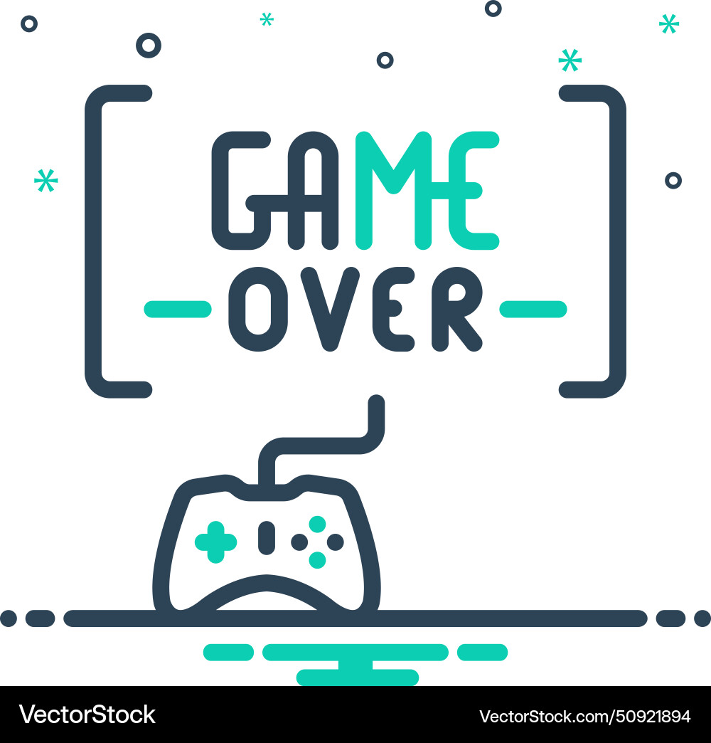 Game over Royalty Free Vector Image - VectorStock