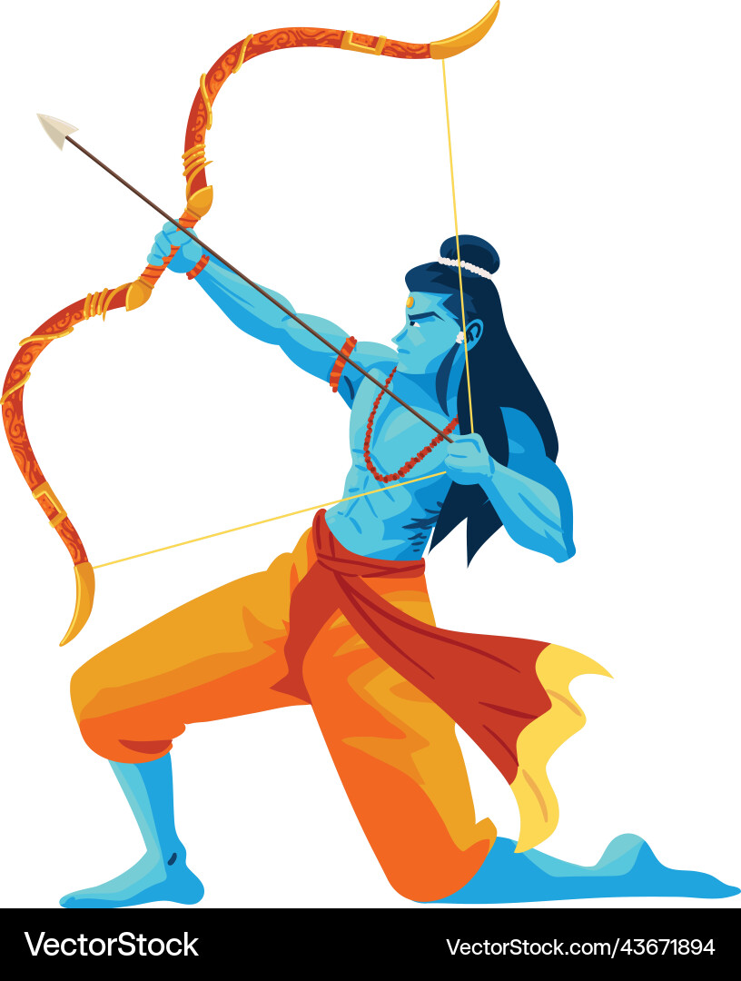 God lord rama Royalty Free Vector Image - VectorStock
