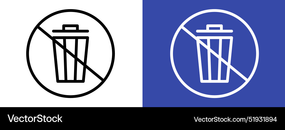 No trash disposal sign keep public spaces clean Vector Image