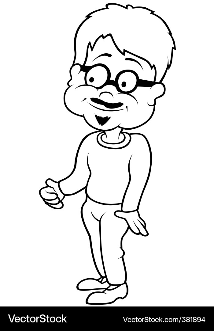 Standing uncle Royalty Free Vector Image - VectorStock