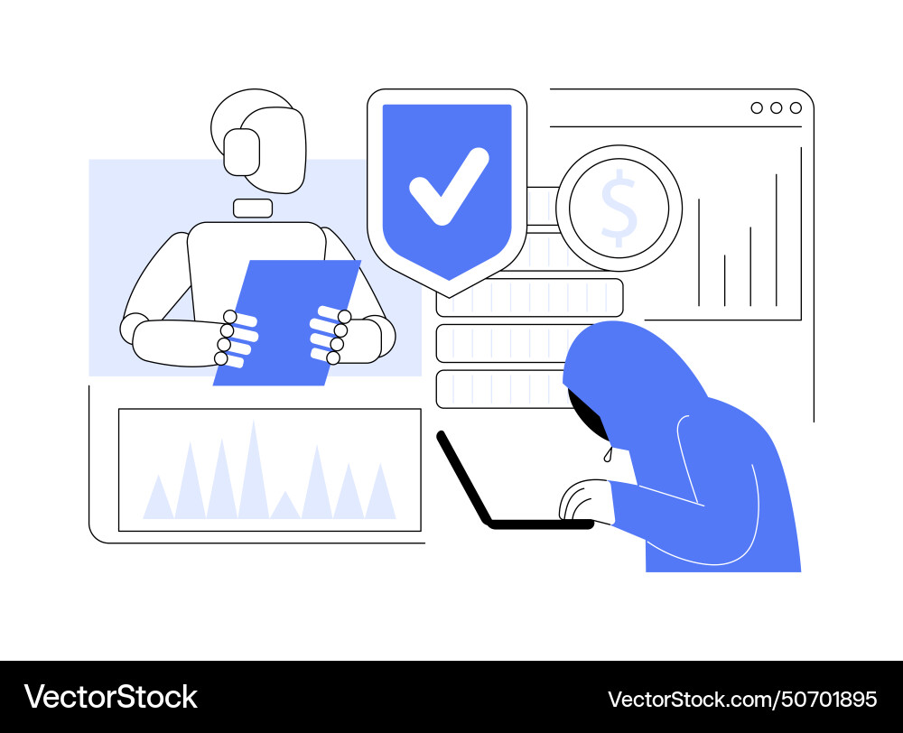 Ai-powered fraud detection abstract concept Vector Image