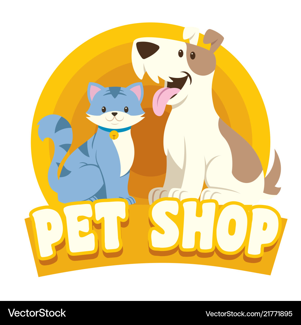 Cute Pet Shop Animals Royalty Free Vector Image