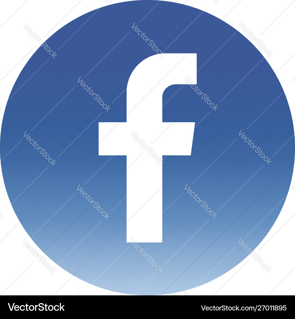 Facebook Logo - Blue Circle Gradient Royalty Free Vector