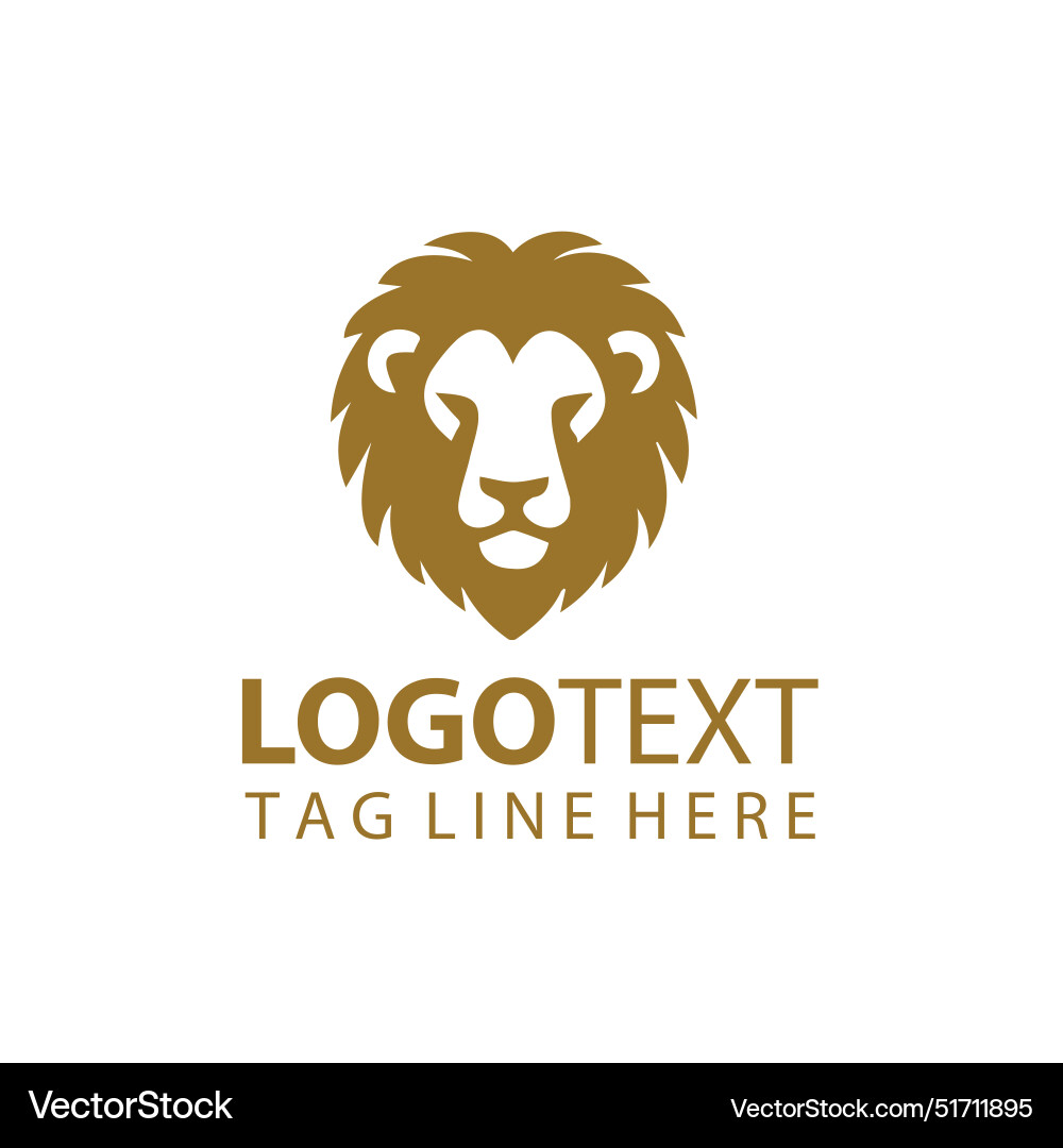 King lion head logo Royalty Free Vector Image - VectorStock