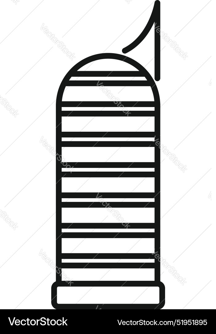 Modern skyscraper building facade with antenna Vector Image