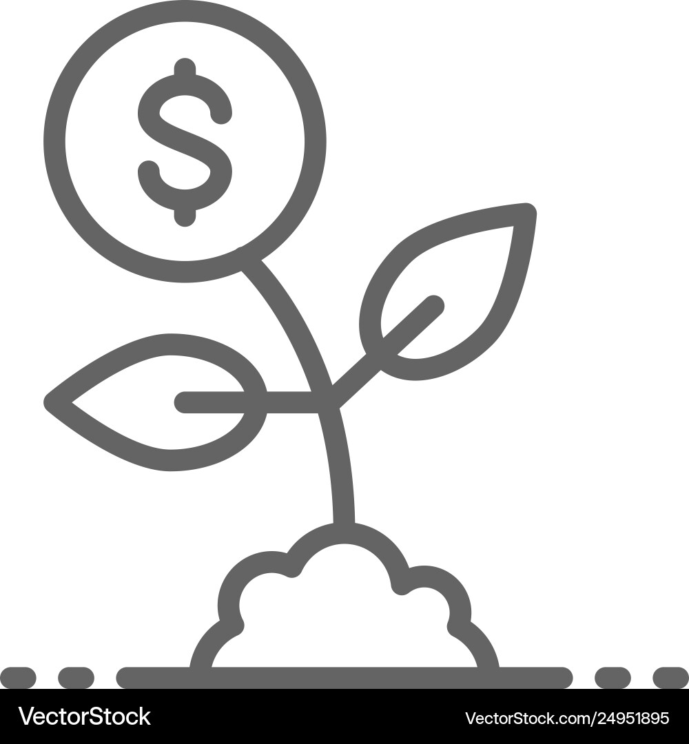 Money Tree Investment Icon Royalty Free Vector Image