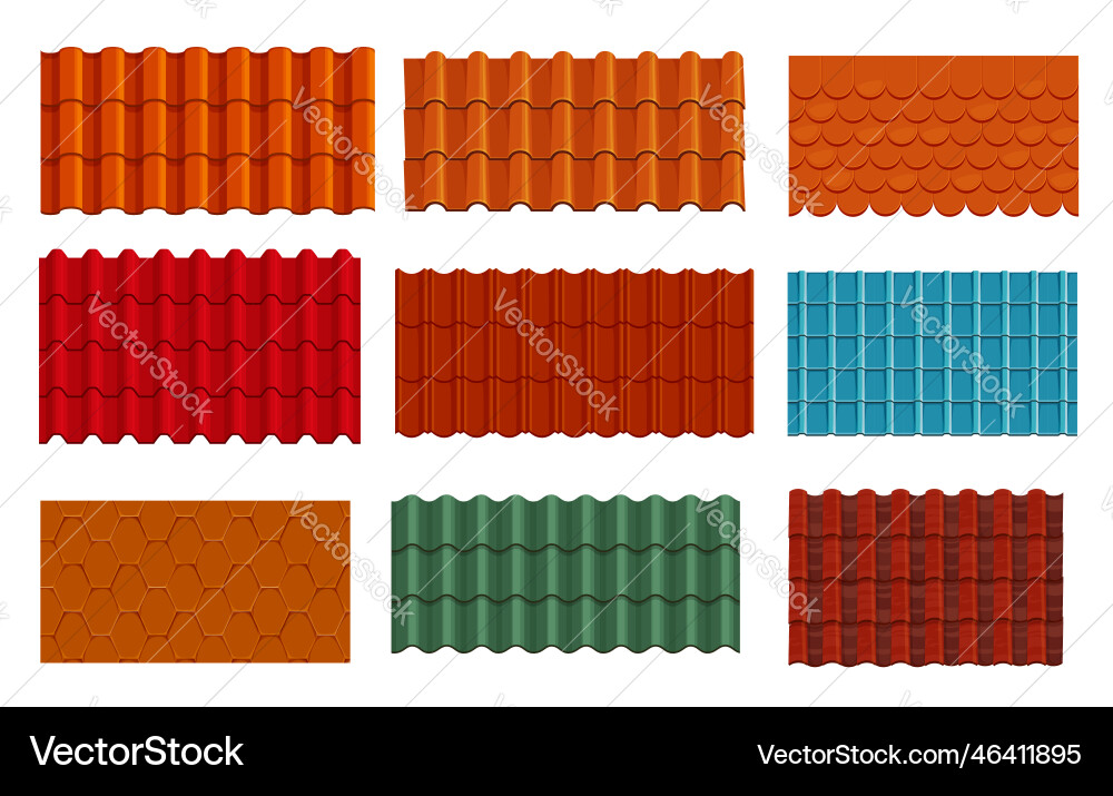 Roof tiles texture backgrounds house rooftops Vector Image
