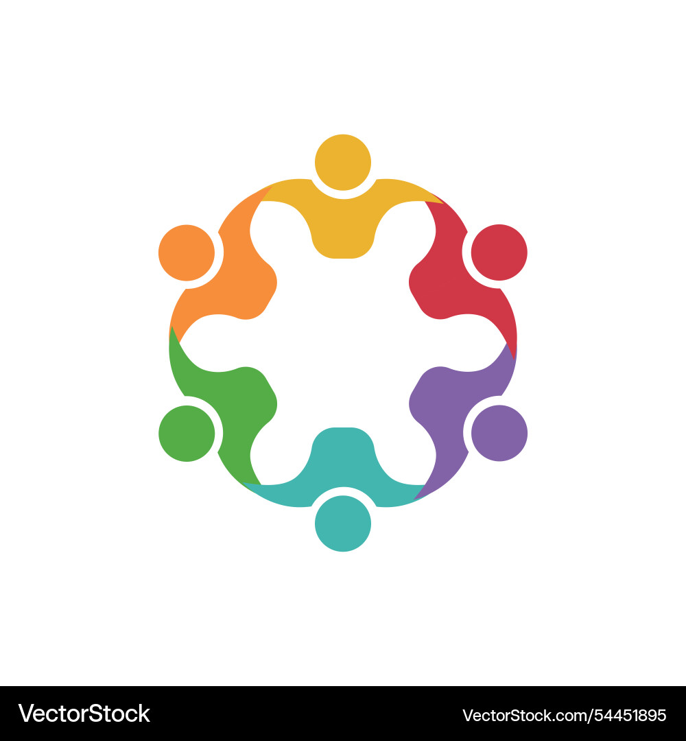 Team group people community logo Royalty Free Vector Image
