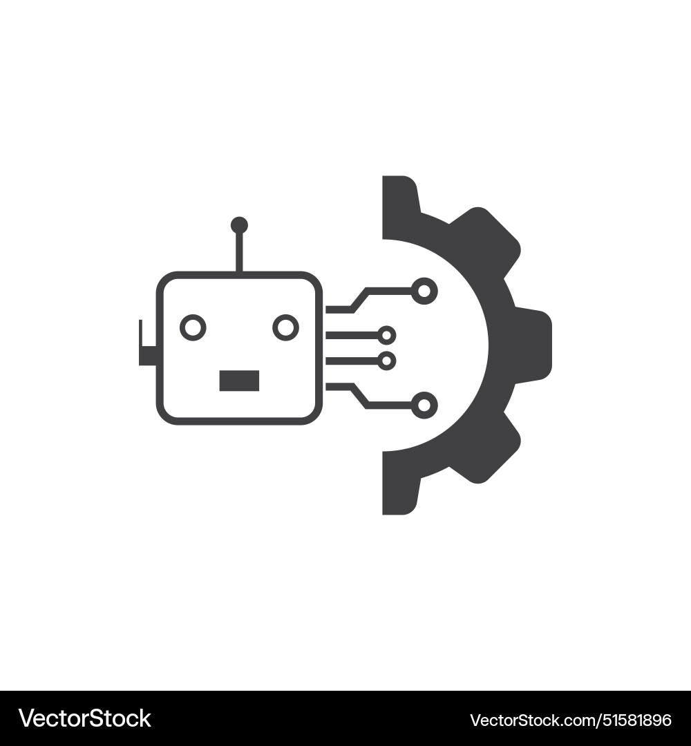 Artificial intelligence technology icon Royalty Free Vector