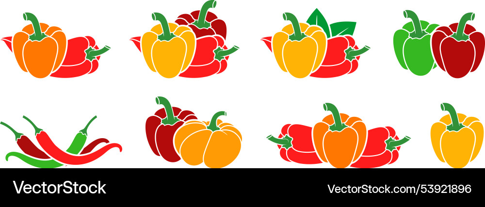 Bell pepper Royalty Free Vector Image - VectorStock
