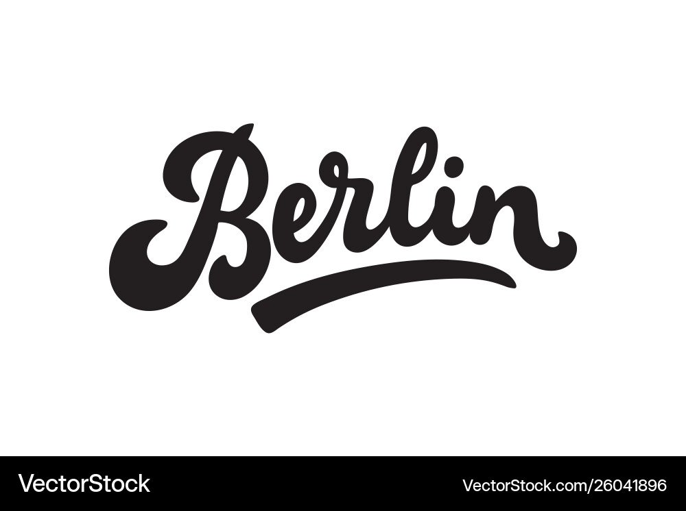Berlin germany lettering Royalty Free Vector Image