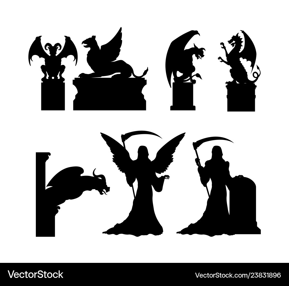 Chimera Monster Silhouette Vector Images (over 130)