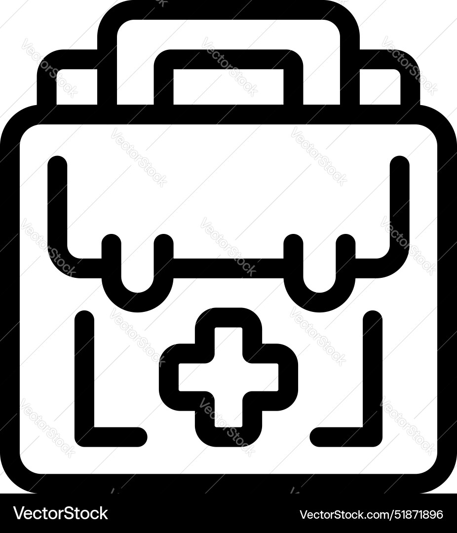 First aid kit icon representing emergency medical Vector Image