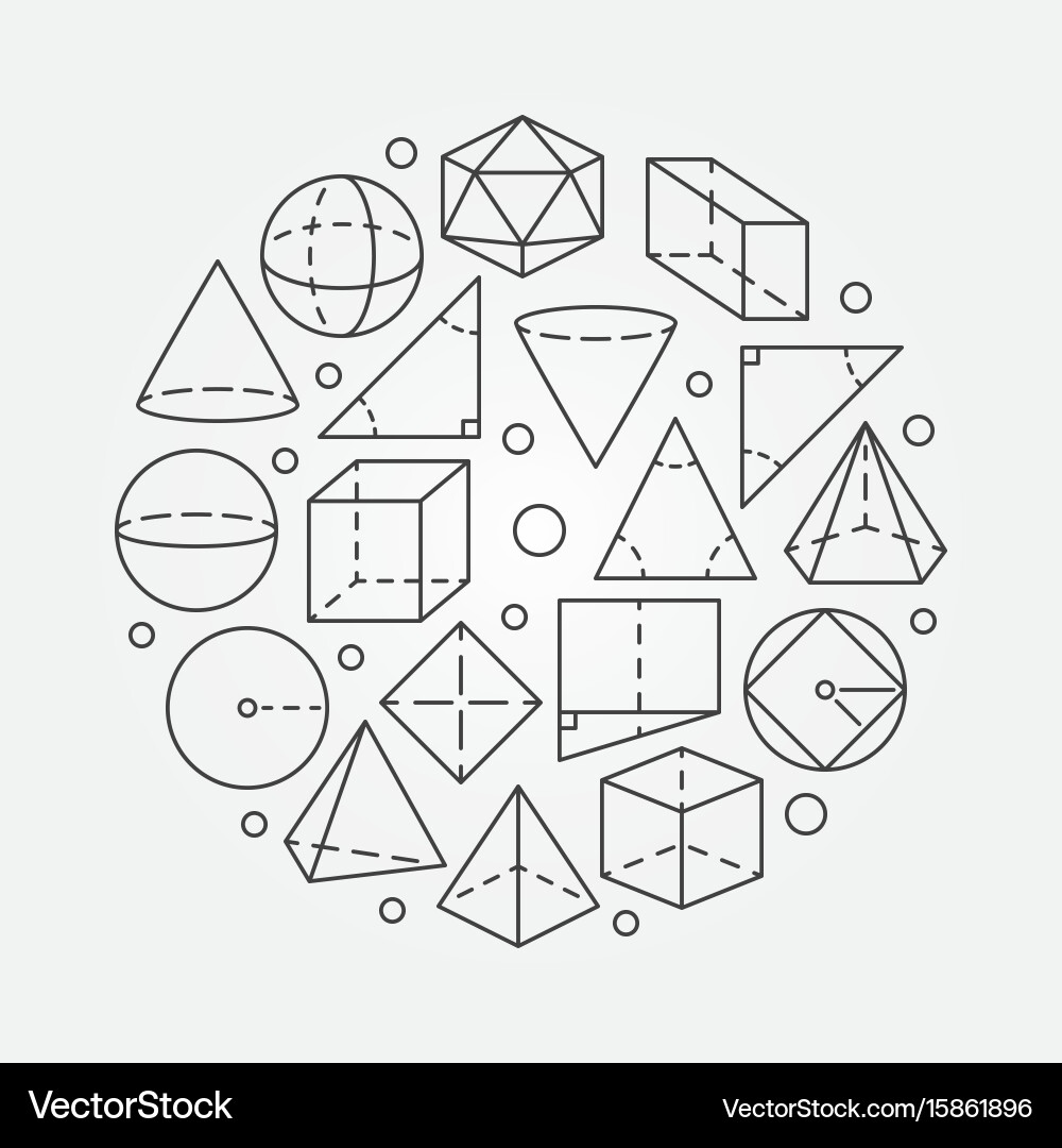 Geometry mathematics Royalty Free Vector Image
