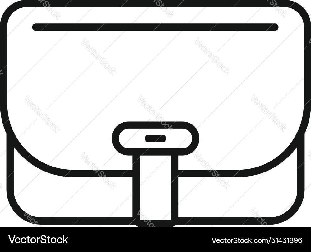 Minimalist line art drawing of a briefcase Vector Image