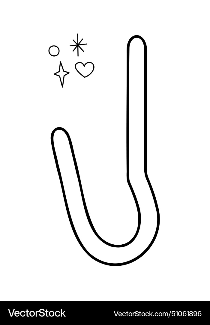 Needle for removing loops doodle outline black Vector Image