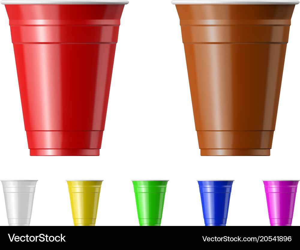 Plastic cup Royalty Free Vector Image - VectorStock