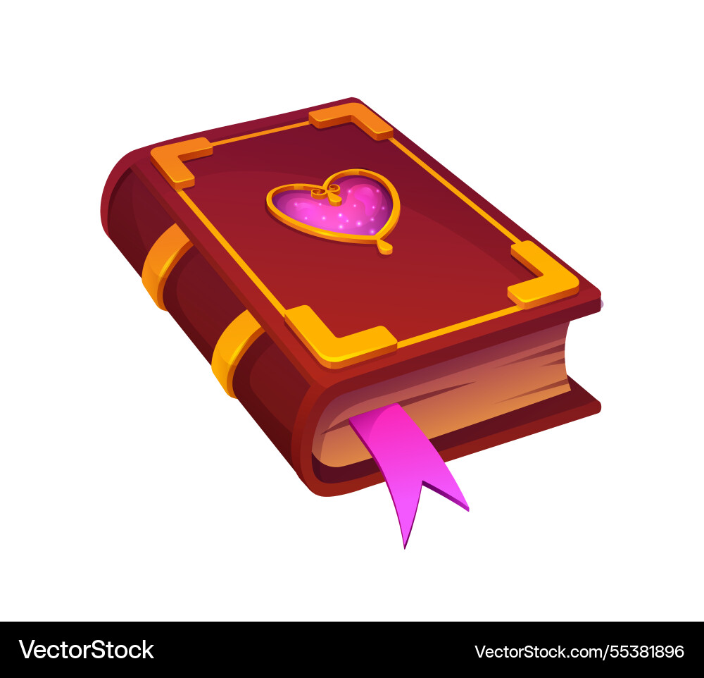Valentines day love spell book magical grimoire Vector Image