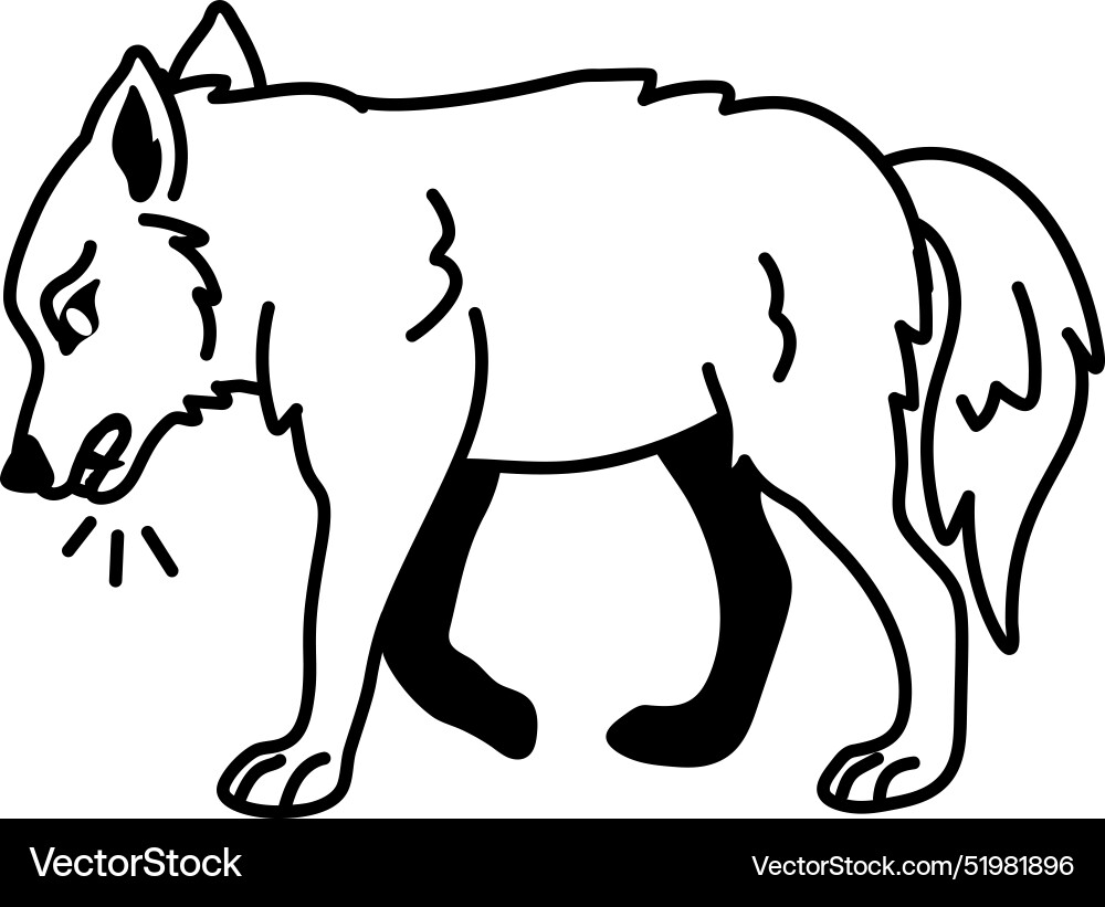 Wolf character Royalty Free Vector Image - VectorStock