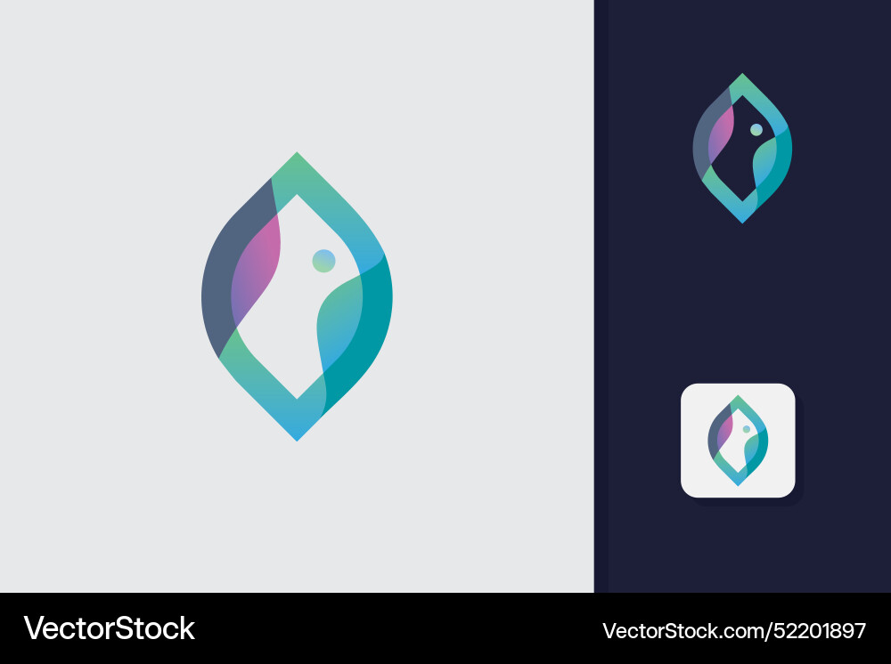 Abstract modern colorful logo design template Vector Image