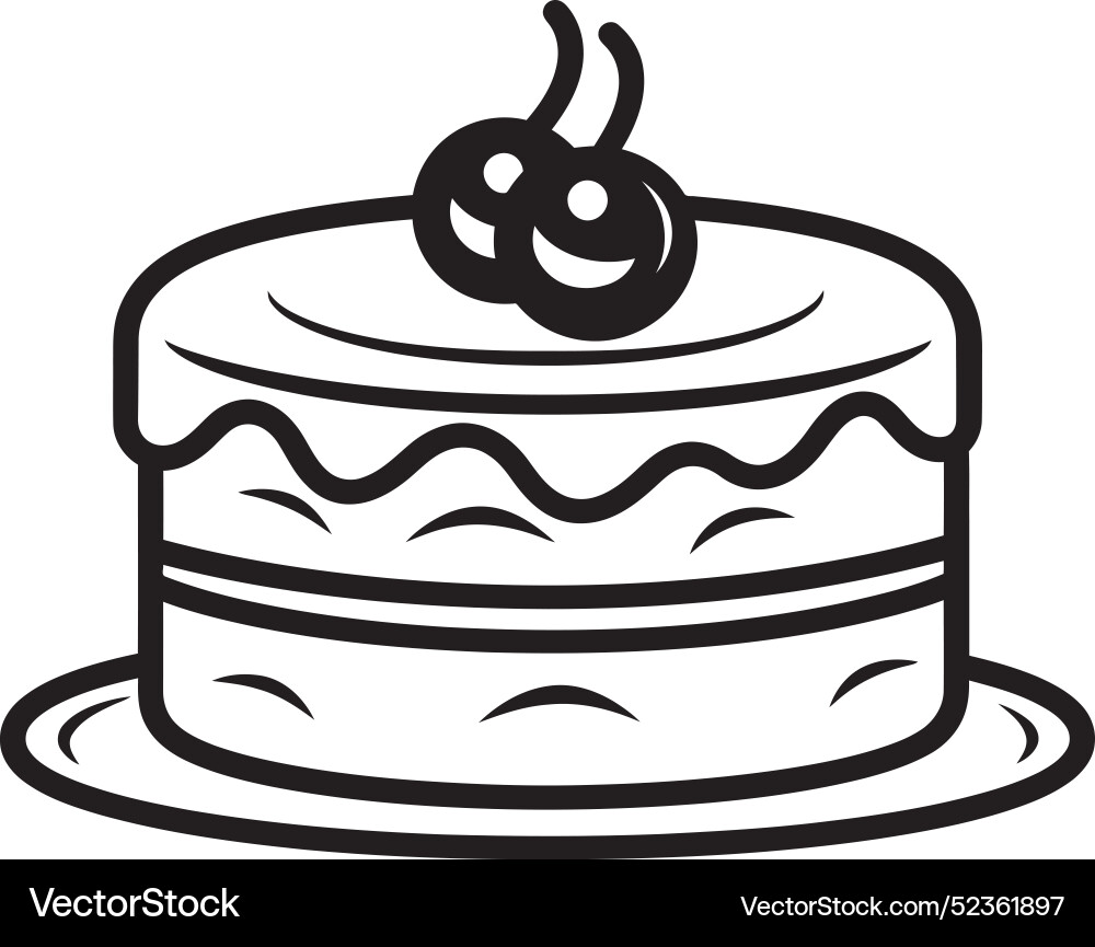 Artistic layers unveiled cake showcase sweet se Vector Image
