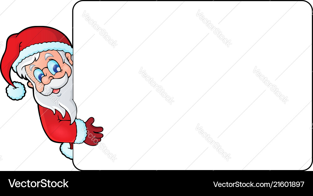 Frame with santa claus theme 3 Royalty Free Vector Image