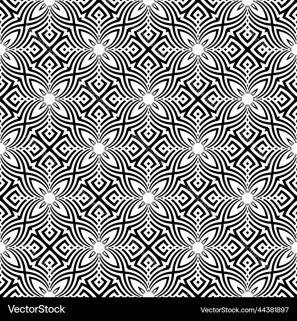 Geometric Black and White Pattern Royalty Free Vector Image