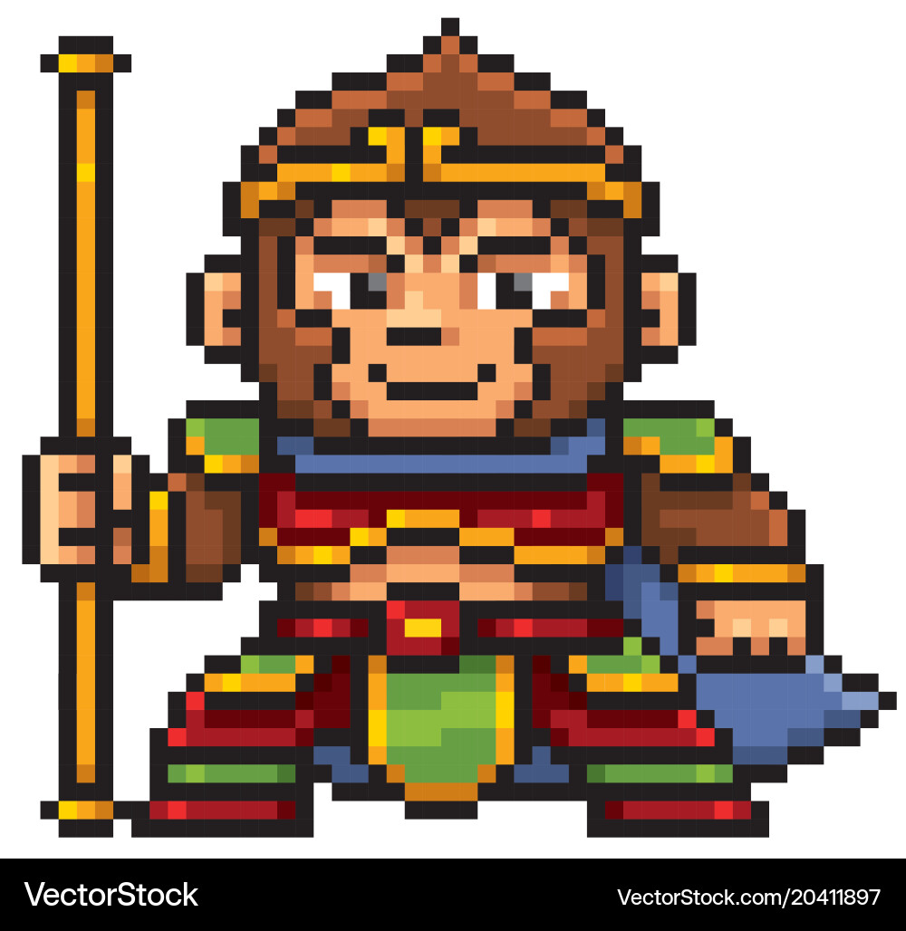 Monkey king Royalty Free Vector Image - VectorStock