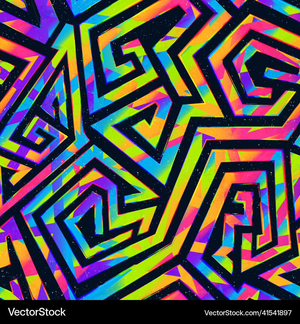 Rainbow color spiral seamless pattern Royalty Free Vector