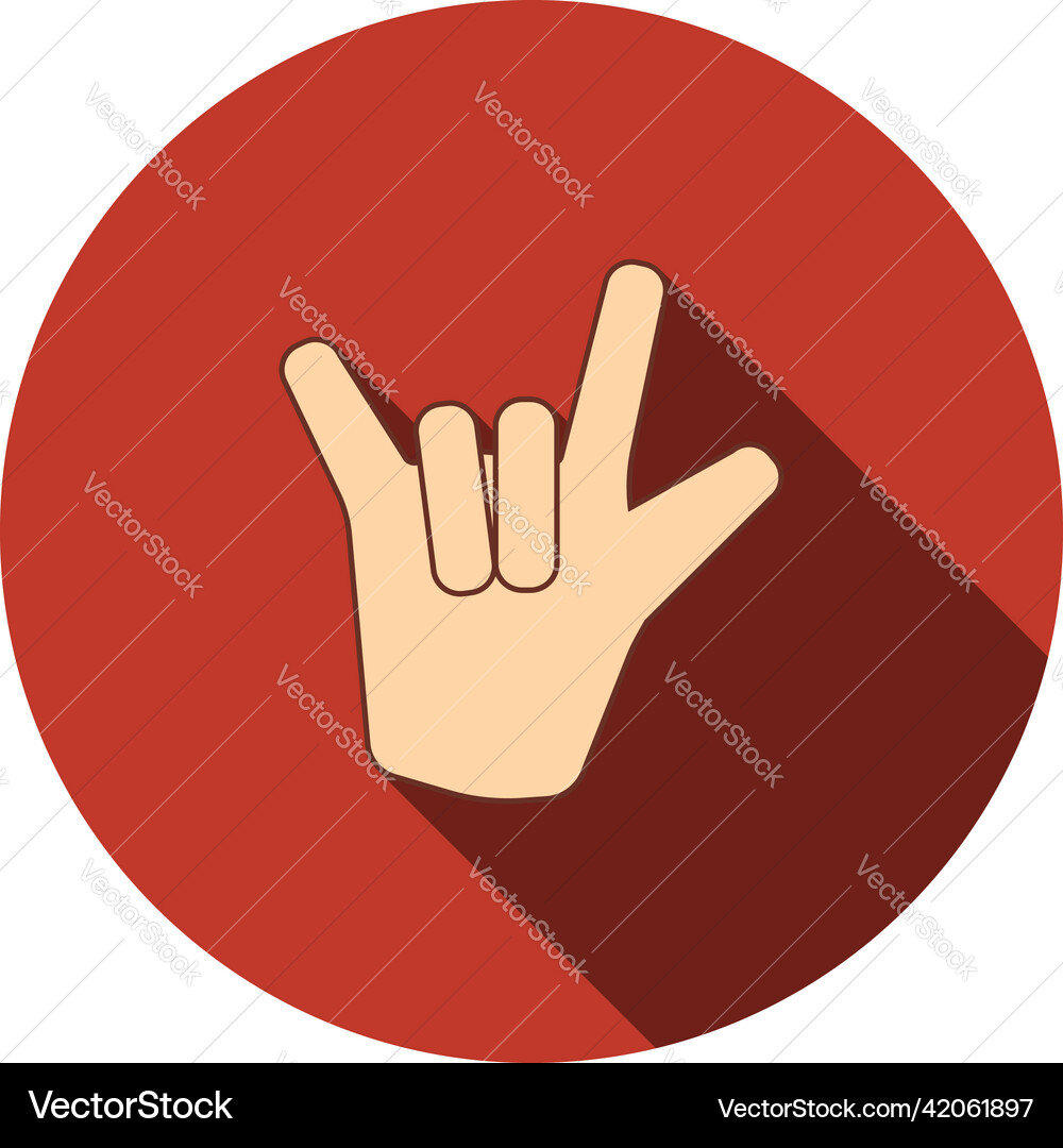 Rock hand icon Royalty Free Vector Image - VectorStock