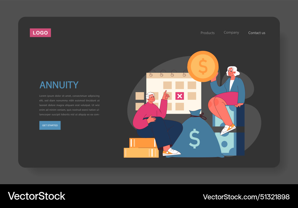 Annuity investment concept Royalty Free Vector Image