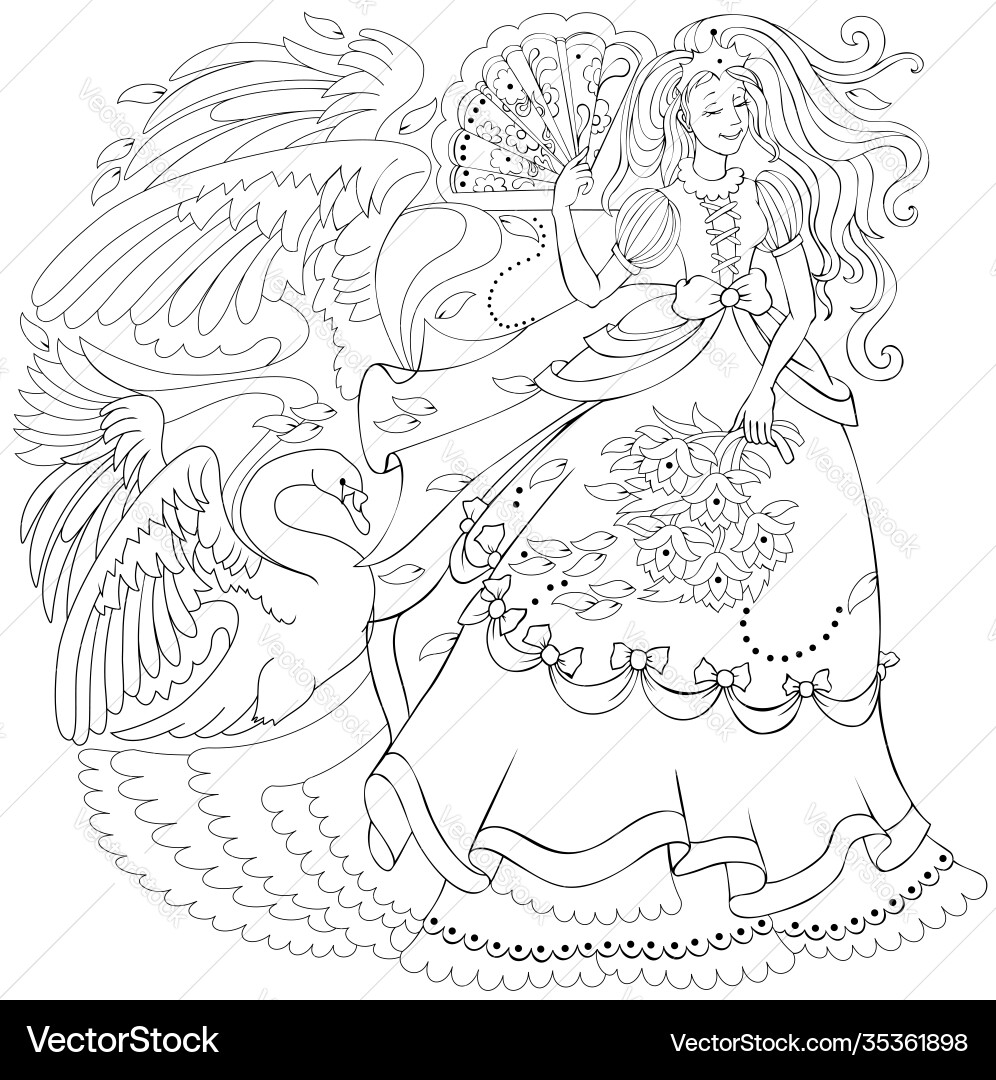 Black and white page for kids coloring book Vector Image