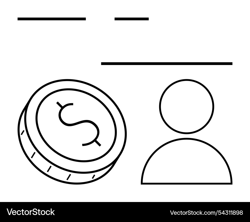 Financial profile concept with user avatar Vector Image