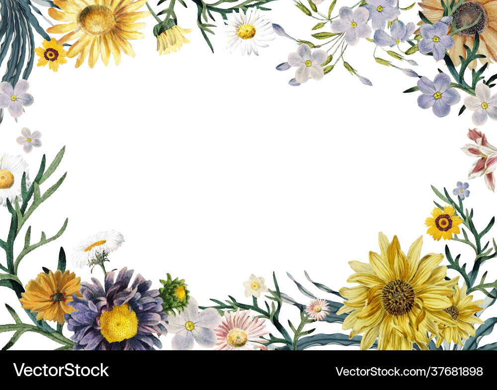 Floral frame background Royalty Free Vector Image