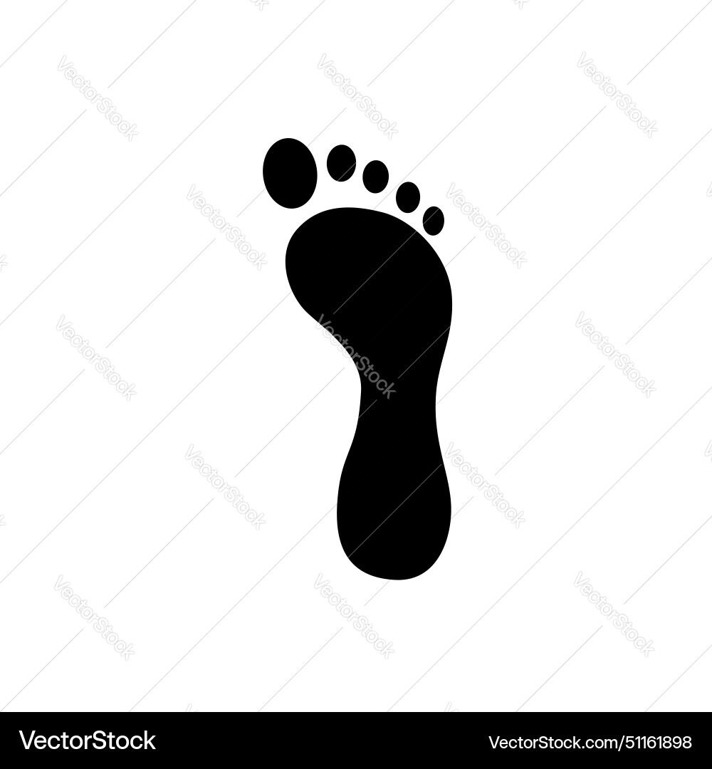 Footprint silhouette icon Royalty Free Vector Image