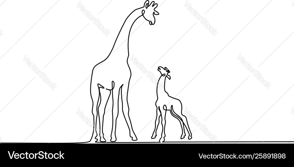 Continuous Line Drawing Giraffe Vector Images (over 130)