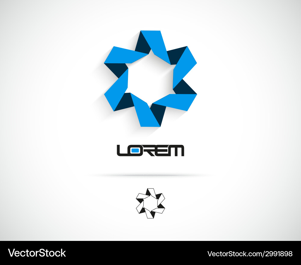 Modern Geometric Logo Template Royalty Free Vector Image