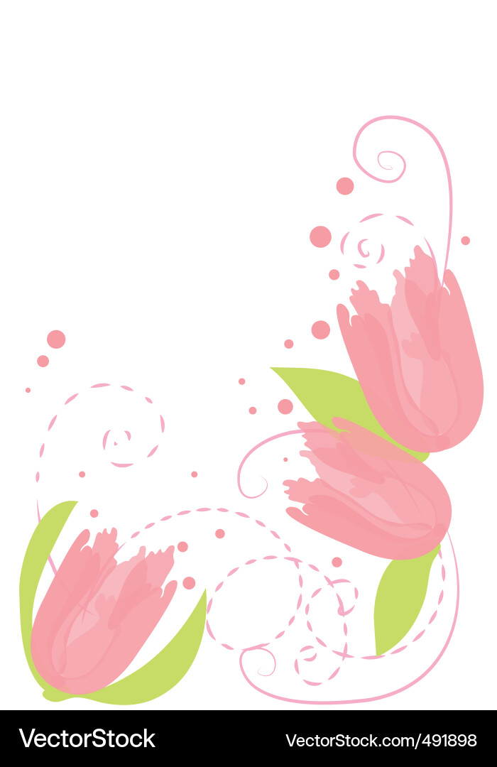 Pink tulips Royalty Free Vector Image - VectorStock