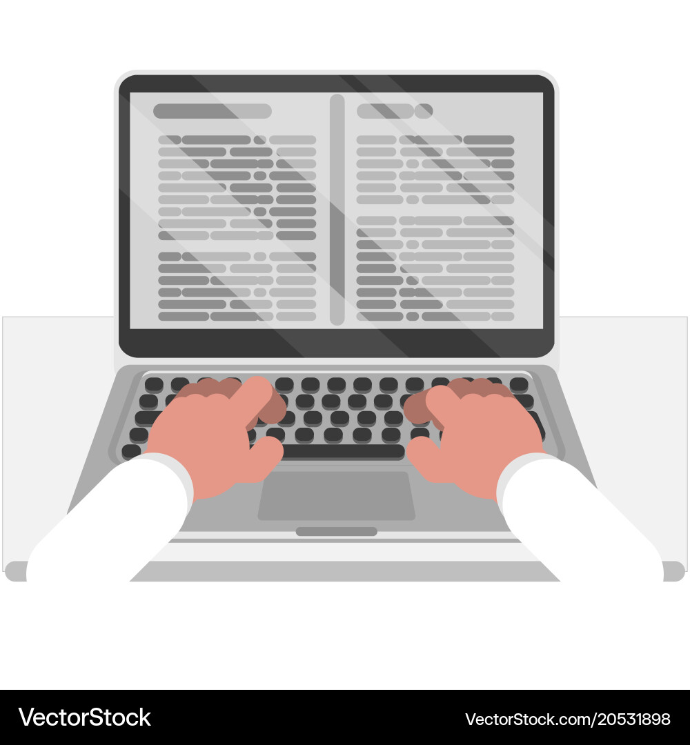 Reading books on laptop Royalty Free Vector Image