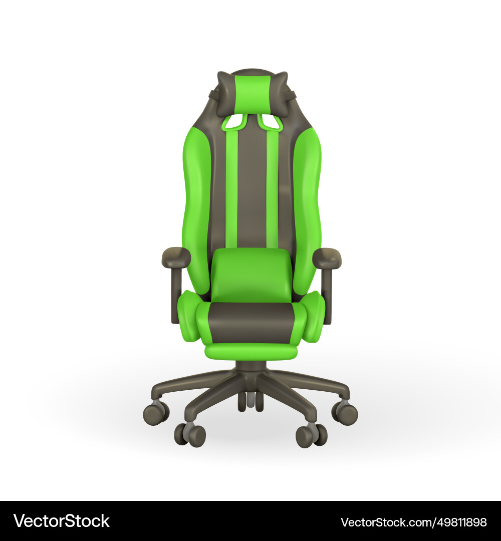 Realistic 3d computer game chair in cartoon style Vector Image