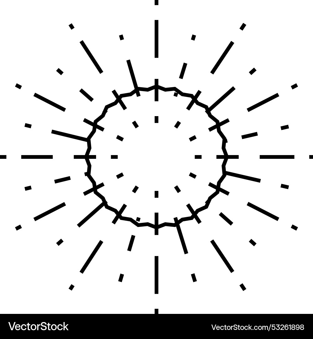 Sunburst sun summer sunlight line icon Royalty Free Vector