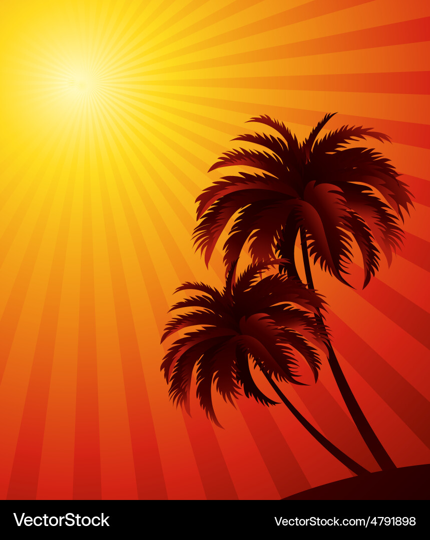 Sunset background Royalty Free Vector Image - VectorStock