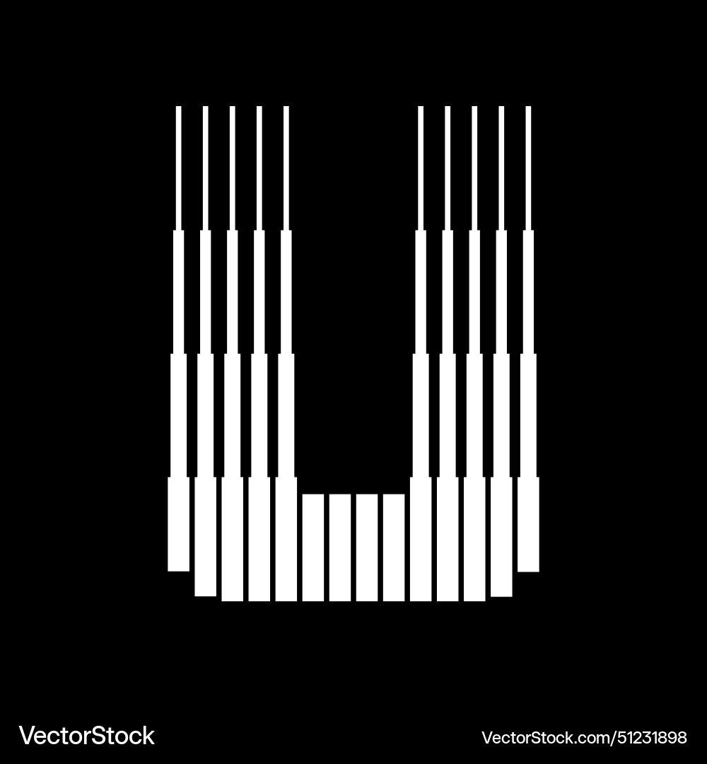 U letter lines logo icon Royalty Free Vector Image