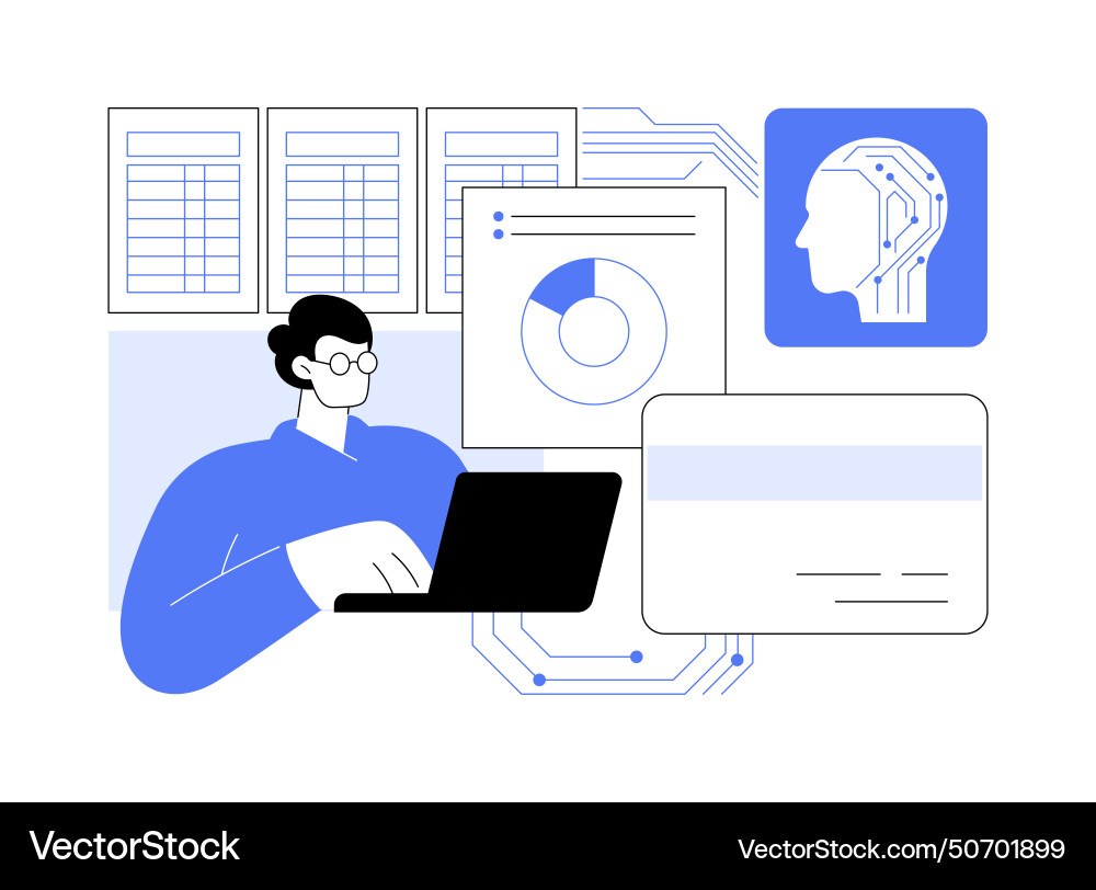 Ai-enhanced expense management abstract concept Vector Image