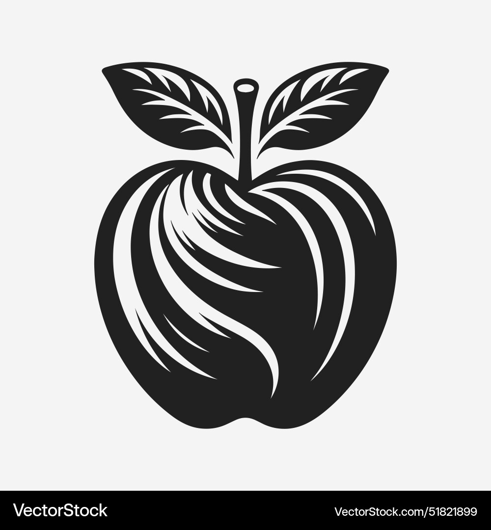 Apple silhouette Royalty Free Vector Image - VectorStock