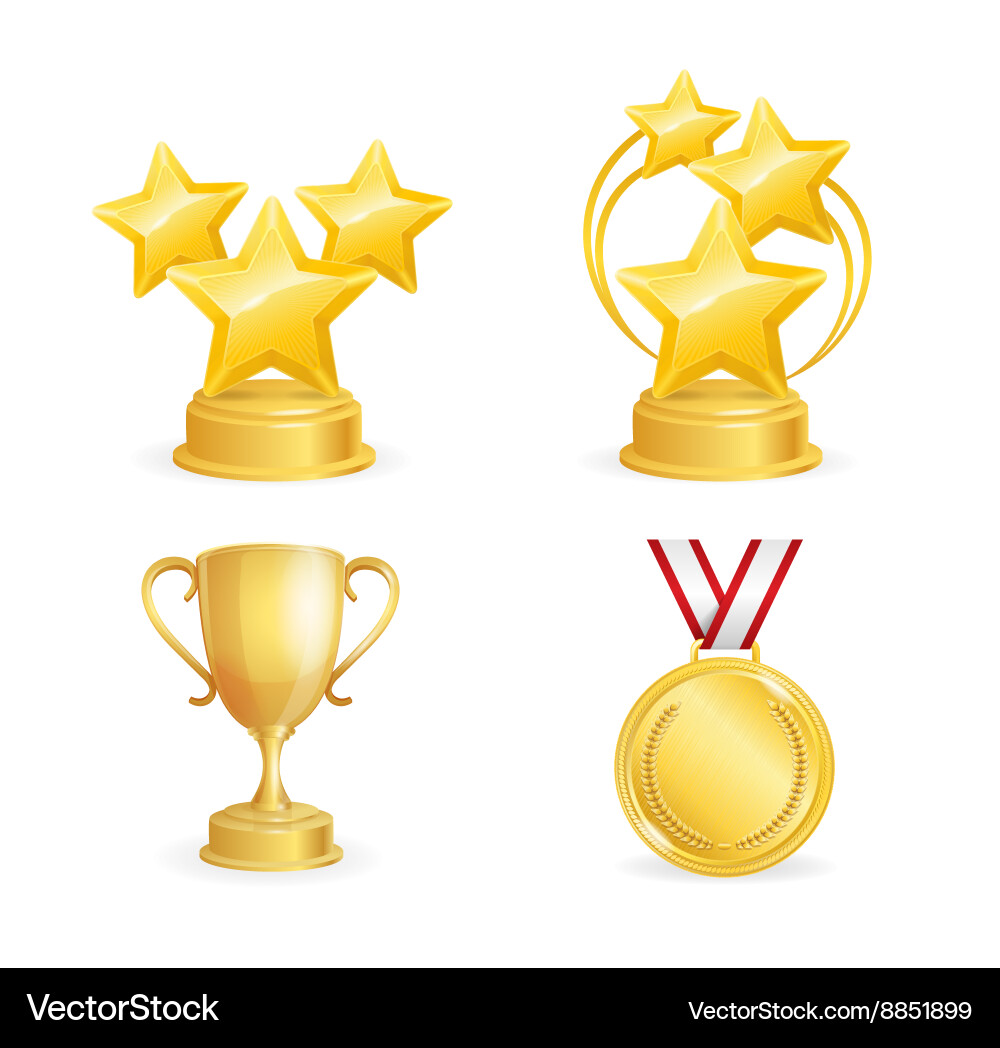 Awards set Royalty Free Vector Image - VectorStock