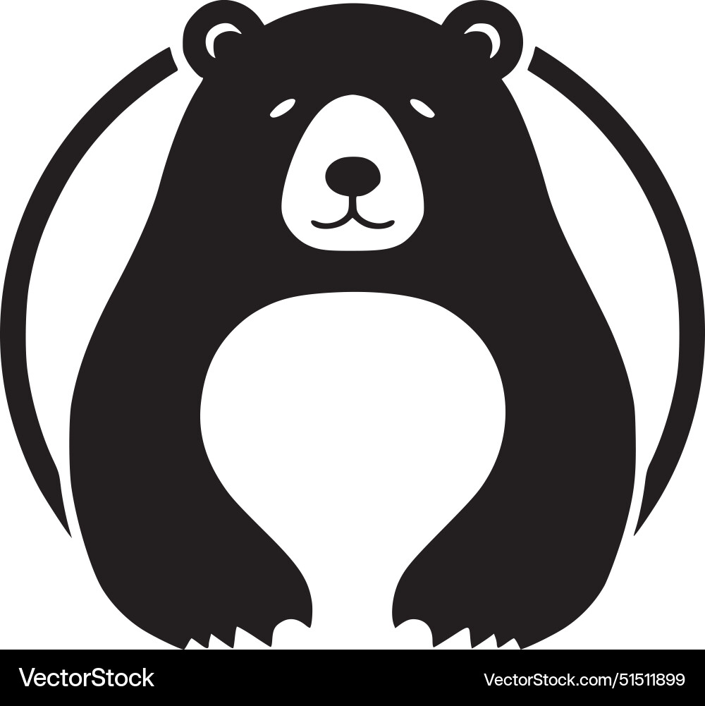 Bear - minimalist and simple silhouette Royalty Free Vector