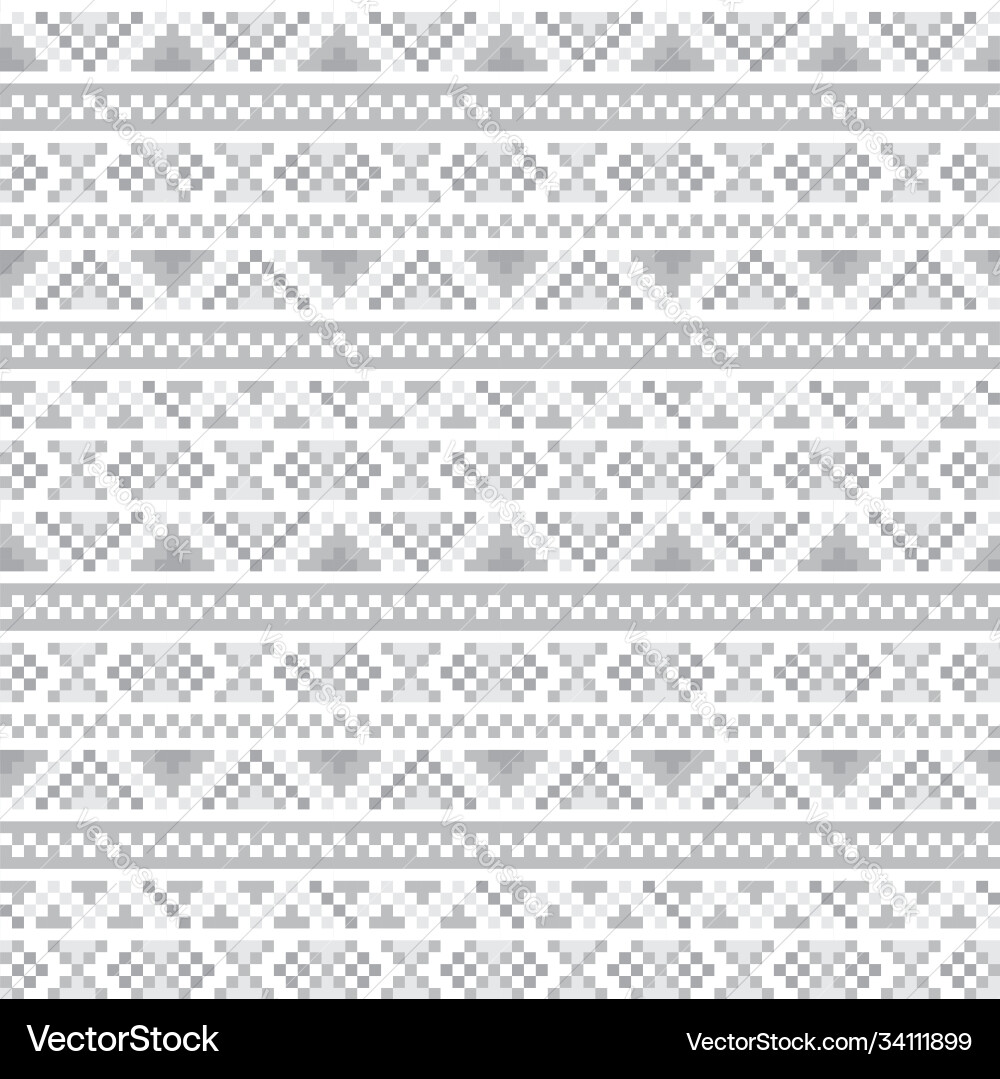 Black and white christmas fair isle seamless Vector Image